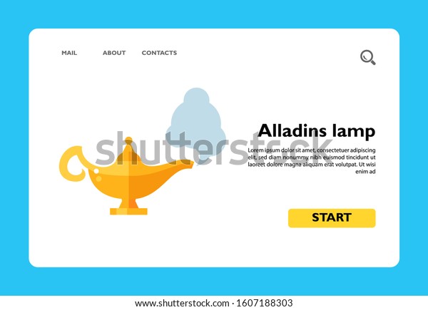 Vector Icon Alladins Golden Lamp Magic Stock Vector (Royalty Free ...