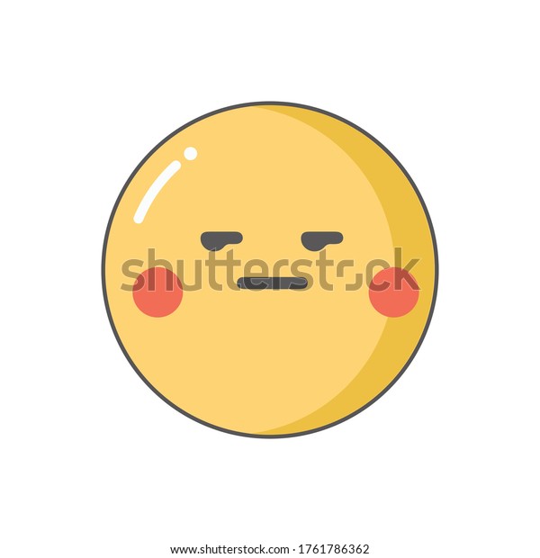 Vector Icon Annoying Emoji Circle Shape Stock Vector (Royalty Free ...