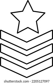 Vector Icon Army Rank Symbol On Stock Vector (Royalty Free) 2205127097 ...