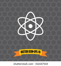 Vector Icon Atom On Dark Gray Stock Vector (Royalty Free) 316547543 ...