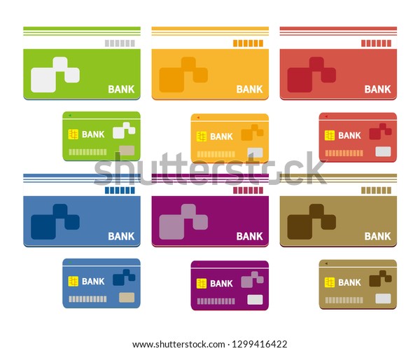 Vector Icon Bankbookvector Credit Card Business 스톡 벡터(로열티 프리) 1299416422