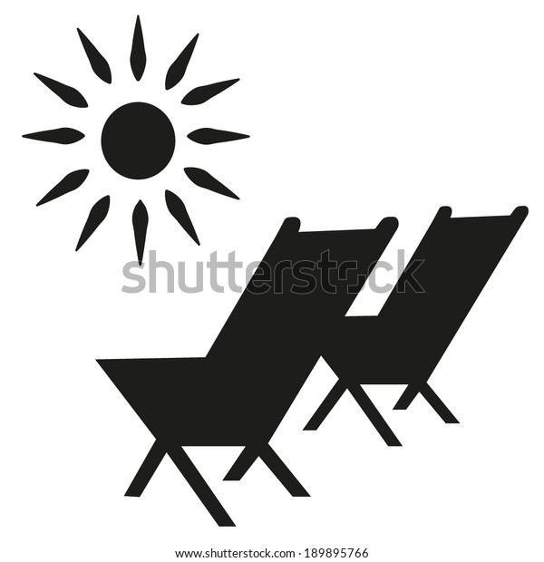 Vector Icon Beach Chair Sun Symbol: เวกเตอร์สต็อก (ปลอดค่าลิขสิทธิ์ ...