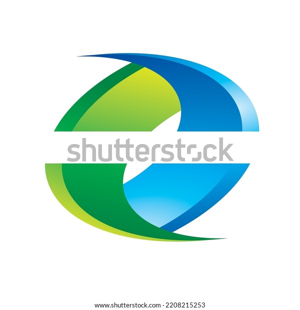Vector Icon Blue Green Swoosh Stock Vector (Royalty Free) 2208215253 ...