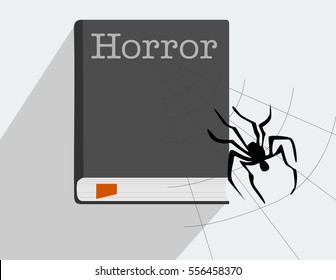 Vector Icon Book Horror Genre Stock Vector (Royalty Free) 556458370