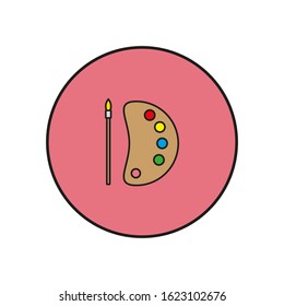 Vector Icon Brush Color Palette Stock Vector (Royalty Free) 1623102676 ...