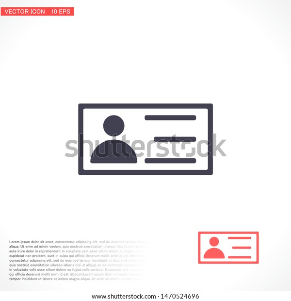 Vector Icon Business Card Lorem Ipsum Stock Vector (Royalty Free ...