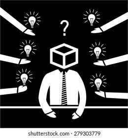 Vector Icon Businessman Thinking Box Did: เวกเตอร์สต็อก (ปลอดค่า ...