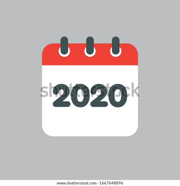 Vector Icon Calendar Year 2020 Symbol Stock Vector (Royalty Free ...
