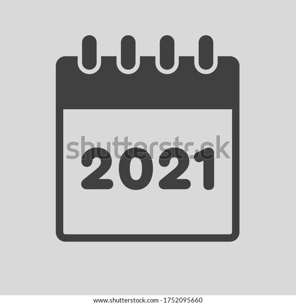 Vector Icon Calendar Year 2021 Vector Stock Vector (Royalty Free ...
