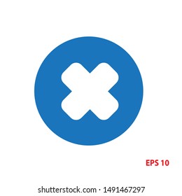 Vector Icon Cancel Blue Circle Stock Vector (Royalty Free) 1491467297 ...