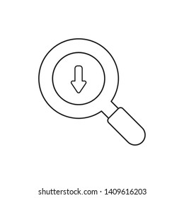 Vector Icon Concept Magnifying Glass Arrow Stock Vector (Royalty Free ...