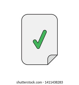 Vector Icon Concept Paper Check Mark: vector de stock (libre de ...