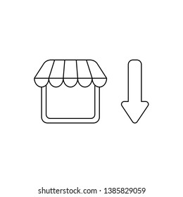 Vector Icon Concept Shop Stpre Arrow Stock Vector (Royalty Free ...