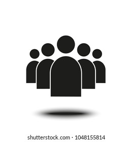 Vector Icon Crowd People Stock Vector (Royalty Free) 1048155814 ...