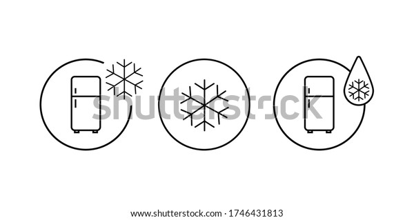 Vector Icon Defrost Symbols Image Drop Stock Vector (Royalty Free ...