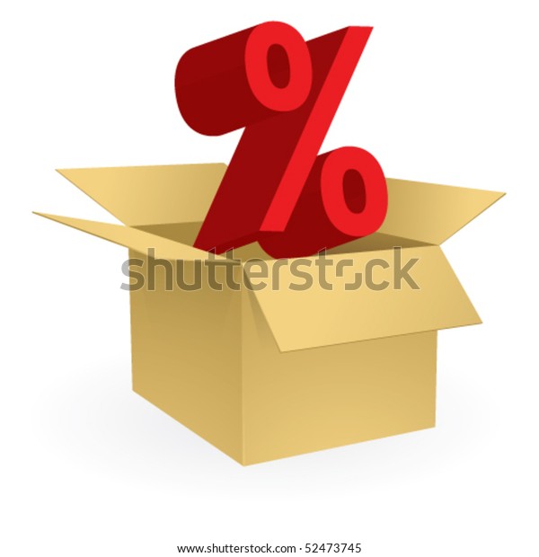 Vector Icon Depicting Big Percentage Sign Stock Vector (Royalty Free ...