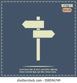 Vector Icon Direction Road Signs Stock Vector (Royalty Free) 358596749 ...