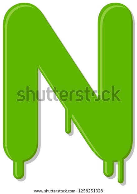 Vector Icon Dripping Letter N Stock Vector (Royalty Free) 1258251328 ...
