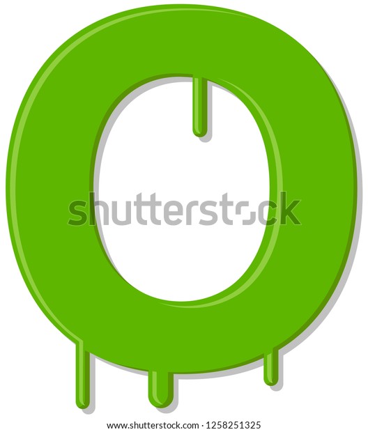 Vector Icon Dripping Letter O Stock Vector (Royalty Free) 1258251325 ...