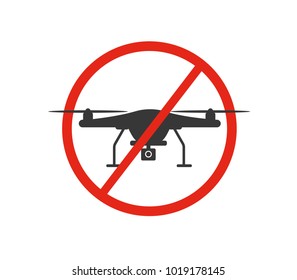 Vector Icon Flight Unmanned Aircraft Prohibited Stock Vector (Royalty ...