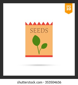 Vector Icon Flower Seed Packet Sprout Stock Vector (Royalty Free ...
