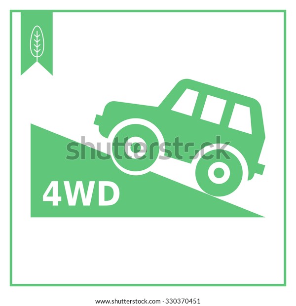 Vector Icon Four Wheel Drive Car Stock Vector (Royalty Free) 330370451 ...