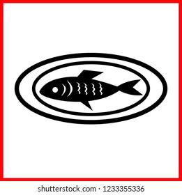 Vector Icon Freshly Cooked Fish On Stock Vector (Royalty Free ...