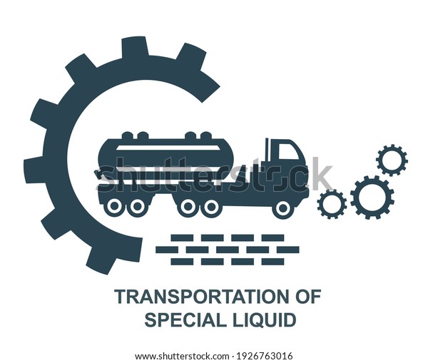 Vector Icon Fuel Tanker Logo Construction Stock Vector (Royalty Free ...