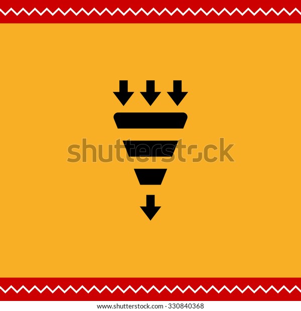 Vector Icon Funnel Incoming Outcoming Arrows Stock Vector (Royalty Free ...