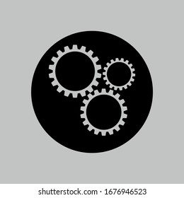 Vector Icon Gears Rolling Together Inside Stock Vector (Royalty Free ...