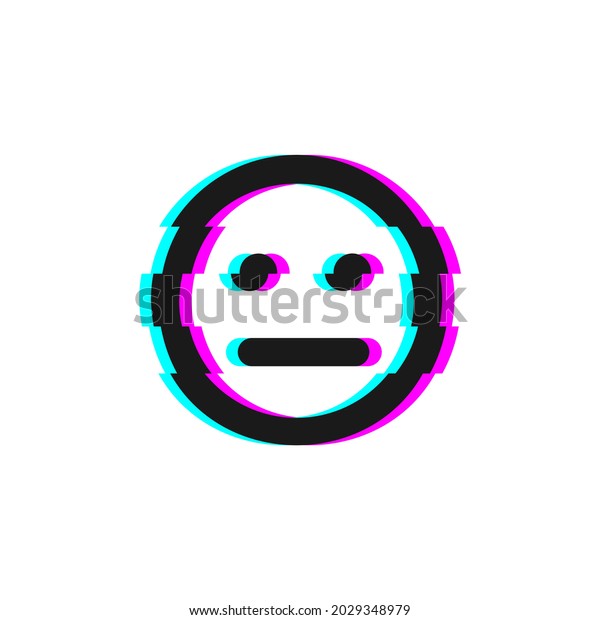 Vector Icon Glitch Emoji Glitch Emoticon Stock Vector (Royalty Free ...