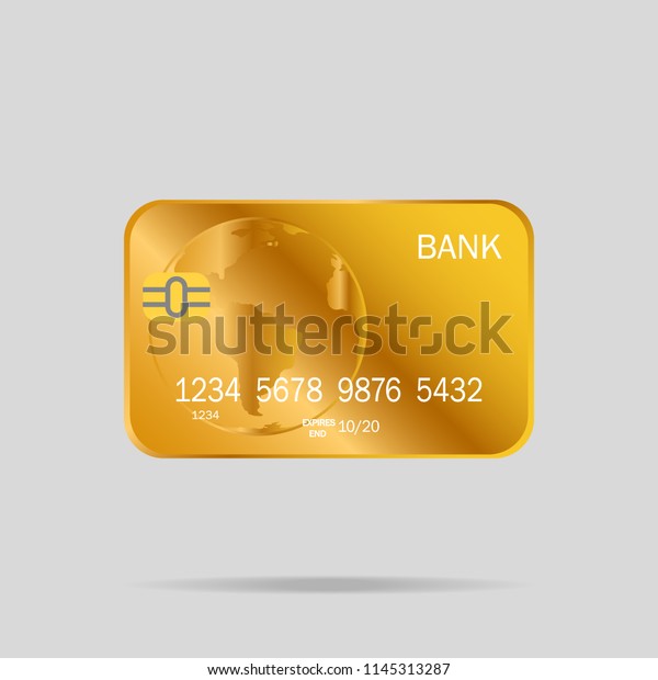 Vector Icon Golden Card Vector Illustration Stock Vector (Royalty Free ...
