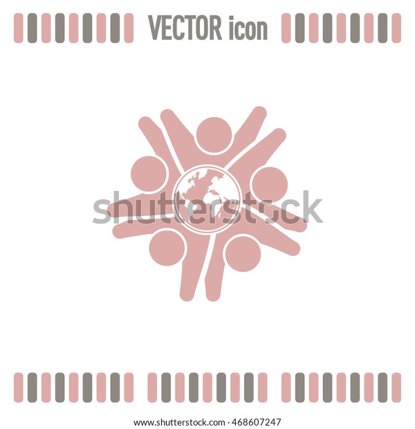 Vector Icon Graphic Teamwork Hug 5 Stock Vector (Royalty Free ...