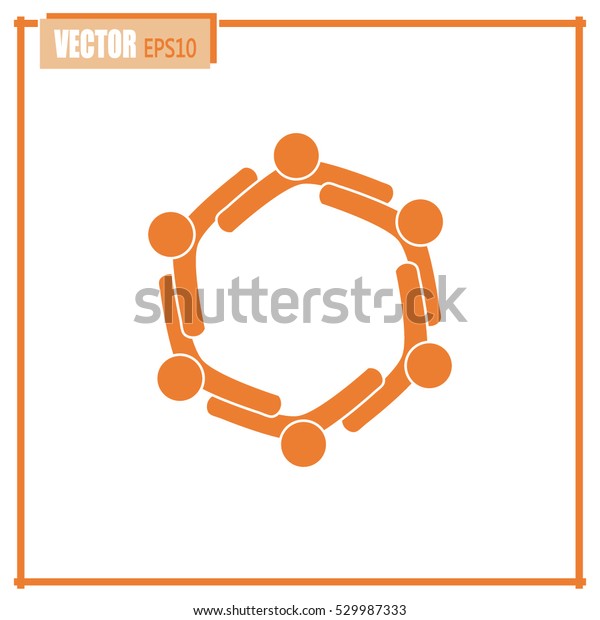 Vector Icon Graphic Teamwork Hug 6 Stock Vector (Royalty Free ...