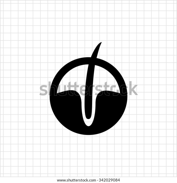 Vector Icon Hair Follicle Circle Stock Vector (Royalty Free) 342029084 ...