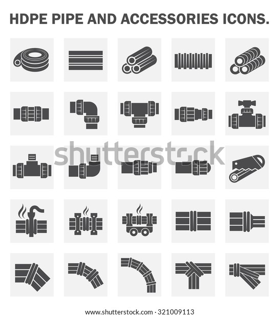 Vector Icon Hdpe Pipe Pipe Connector Stock Vector (Royalty Free) 321009113