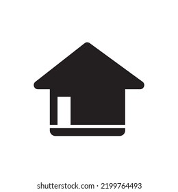 Vector Icon Home Black Color Stock Vector (Royalty Free) 2199764493 ...