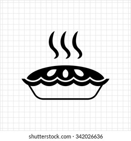 Vector Icon Hot Pie Steam Stock Vector (Royalty Free) 342026636 ...