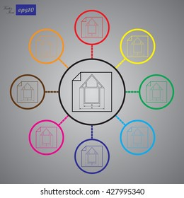 Vector Icon House Project Stock Vector (Royalty Free) 427995340 ...