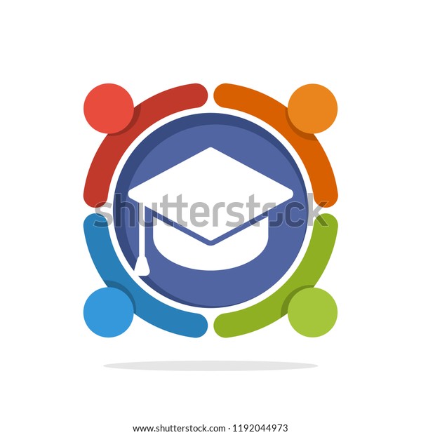 Vector Icon Illustration Concept Education Cooperation Stock Vector ...