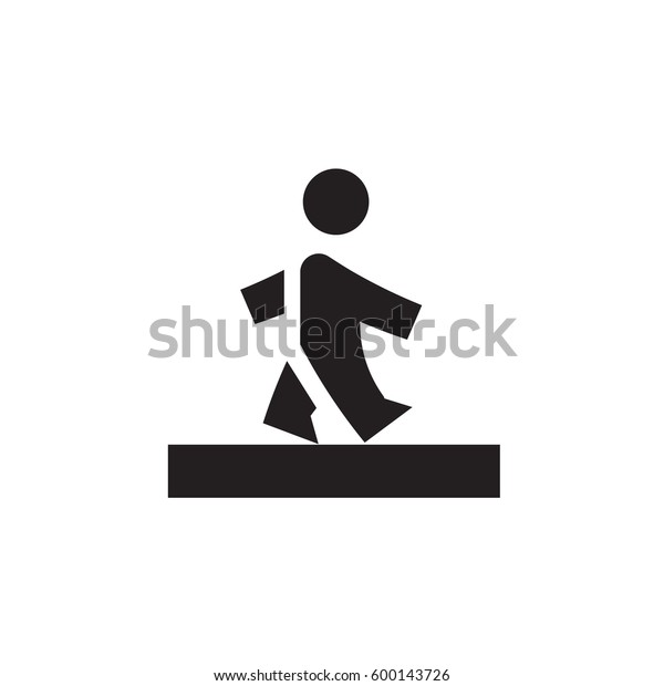 Vector Icon Illustration Showing Walking Human Stock Vector (Royalty ...