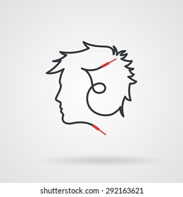 Vector Icon Image Male Profile Retinue Stock Vector (Royalty Free ...