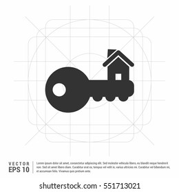 Vector Icon Key Icon House Vector Stock Vector (Royalty Free) 551713021 ...