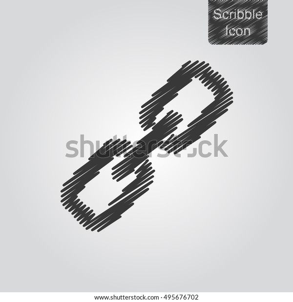 Vector Icon Link Concept Scribble Style Stock Vector (Royalty Free ...
