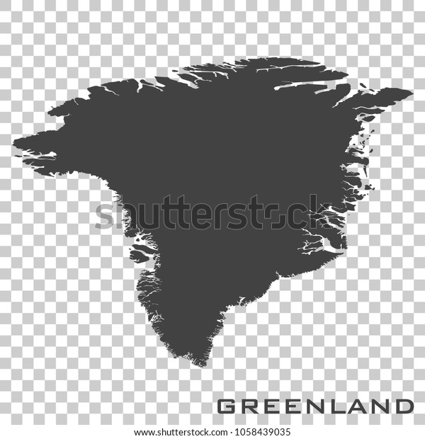 Vector Icon Map Greenland On Transparent Stock Vector (Royalty Free ...