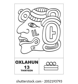 Vector Icon Mayan Numerals Mayan Head Stock Vector (Royalty Free ...