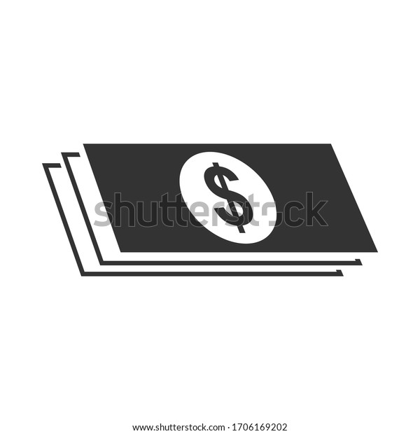 Vector Icon Money Banknote Money Sign Stock Vector (Royalty Free ...