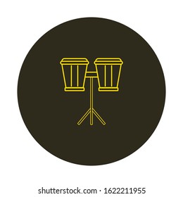 Vector Icon Musical Bongos Shape Stock Vector (Royalty Free) 1622211955 ...