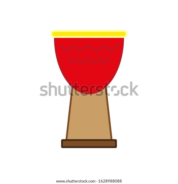Vector Icon Musical Djembe Shape Stock Vector (Royalty Free) 1628988088 ...