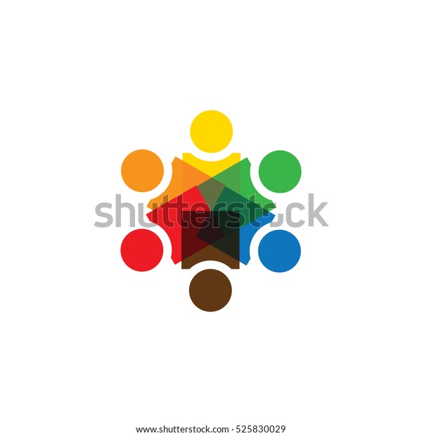 Vector Icon People Together Sign Unity Stock Vector (Royalty Free ...